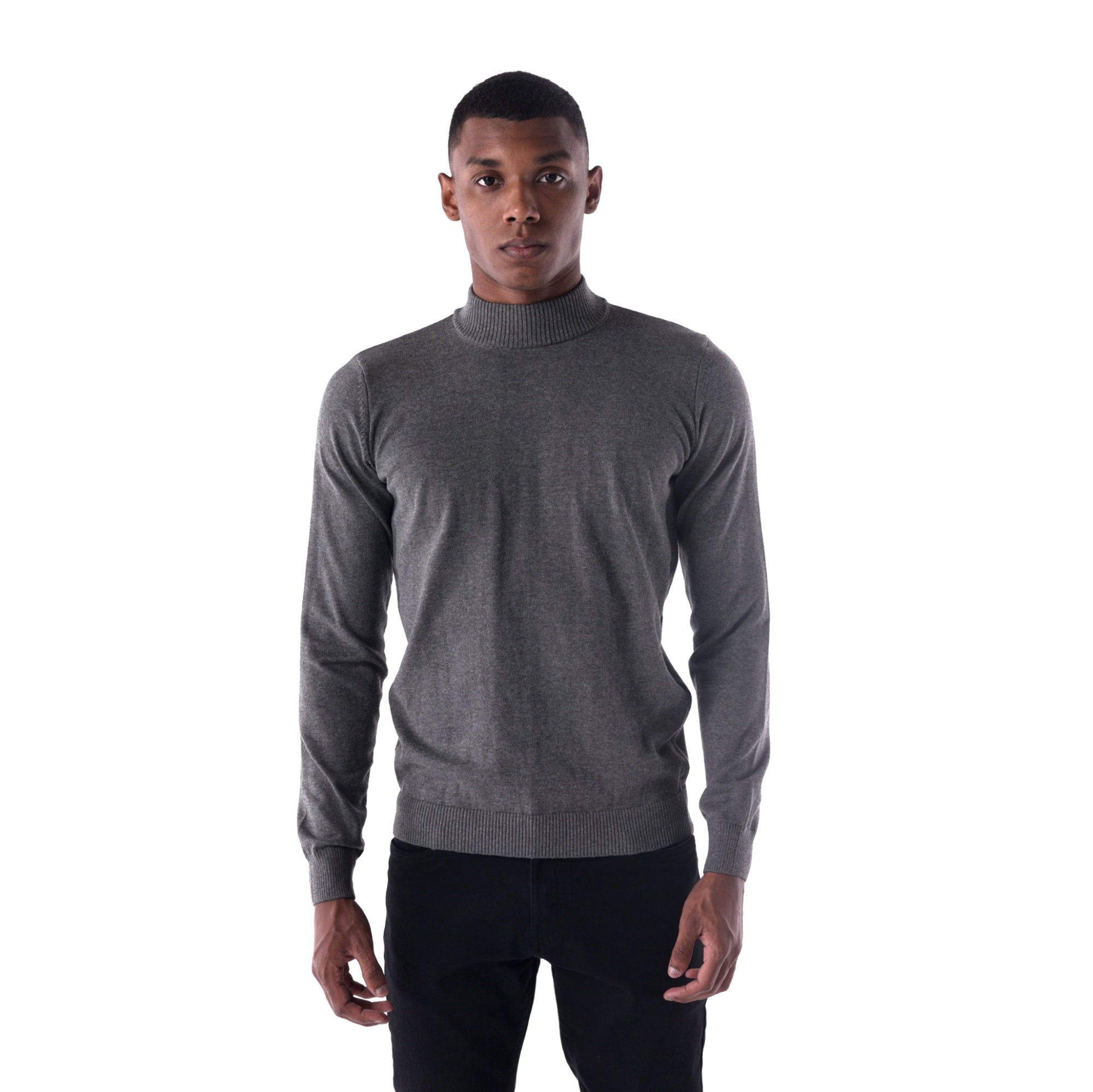 Essential Mock Neck Cotton Sweater - Cozy & Stylish Layer – SOLID ...